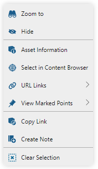 Asset Context Menu